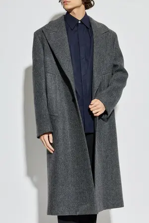 JIL SANDER Wool Herringbone Coat