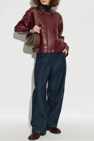 Rag & Bone Leather Jacket - Burgundy