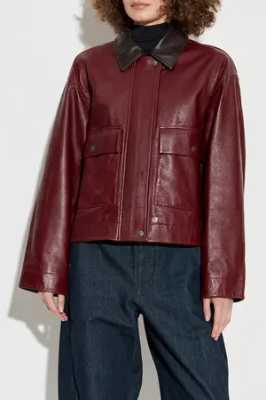 Rag & Bone Leather Jacket - Burgundy