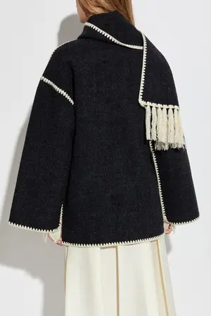 TOTEME Oversized Wool Coat With Scarf