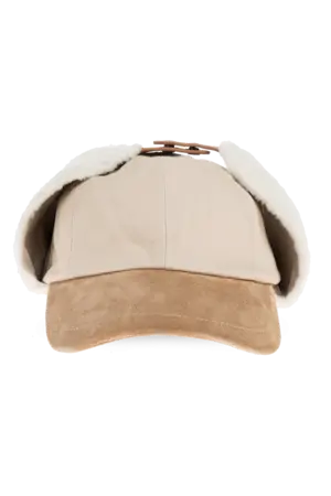 Kenzo Visor Cap With Ear Flaps - Cream