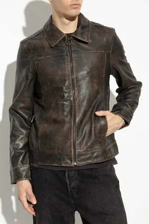 ALLSAINTS Alkan Leather Jacket - Brown