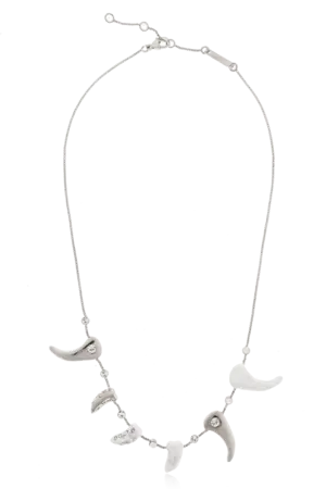 Marni Claw Pendant Brass Necklace - Silver