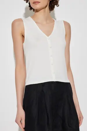 Rag & Bone Sleeveless Top With Decorative Buttons