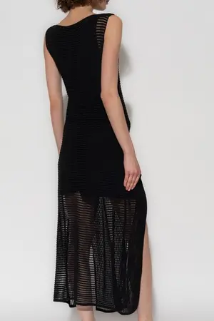 Alaïa Sleeveless Dress With Geometric Slits