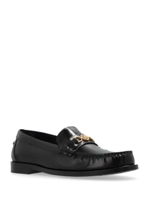 Versace Leather Loafers - Black