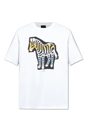 Paul Smith T-shirt With Colorful Print - White