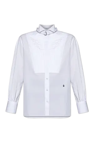 Alexander McQueen Stand-collar Shirt With Metallic Closure