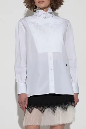Alexander McQueen Stand-collar Shirt With Metallic Closure