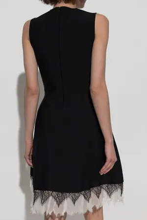 Alexander McQueen Sleeveless Dress With Lace Hem