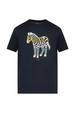 Paul Smith T-shirt With Colorful Print - Navy Blue