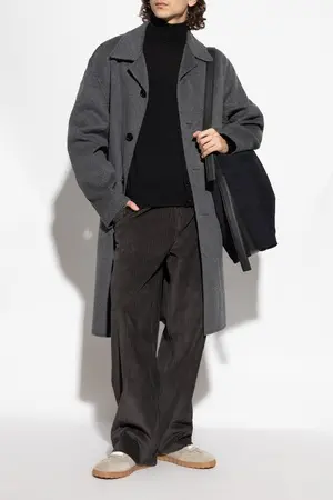 AMI Paris Wool Cardigan With Embroidered Logo