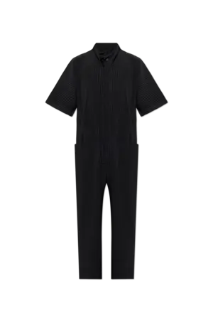 Issey Miyake Pleated Jumpsuit - Black