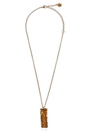Versace Necklace With Logo Pendant