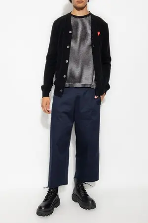 Play Comme Des Garcon Wool Cardigan
