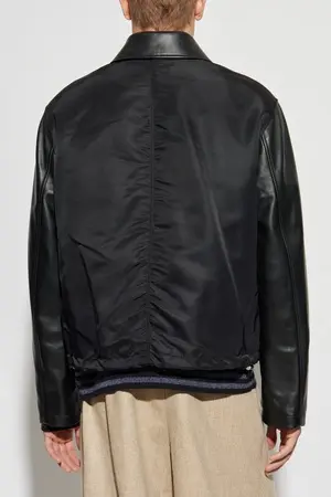 Loewe Embossed Logo Leather Jacket