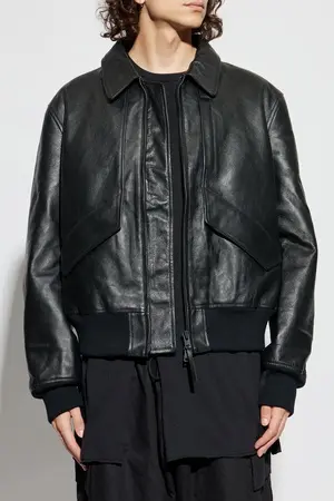 Y3 Leather Bomber Jacket