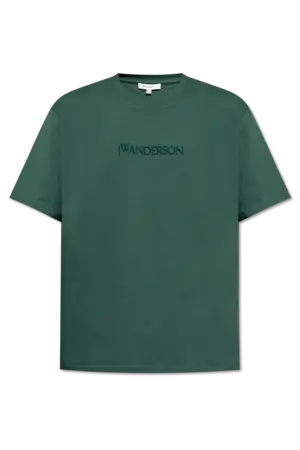 JW Anderson T-shirt With Embossed Logo - Green