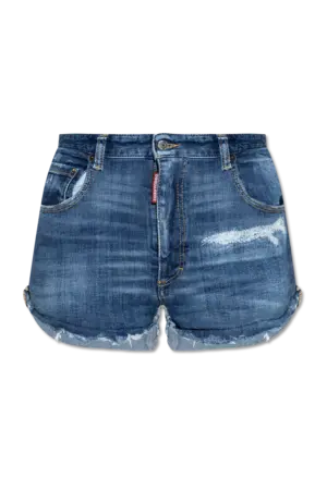 Dsquared2 High-waisted Denim Shorts