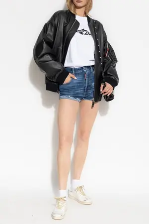 Dsquared2 High-waisted Denim Shorts