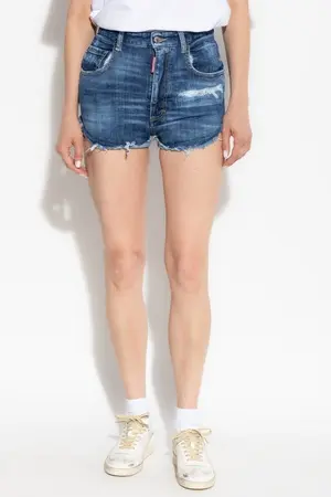 Dsquared2 High-waisted Denim Shorts