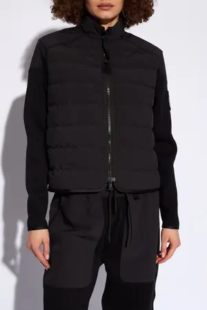 Moncler Cardigan With Quilted Down Front