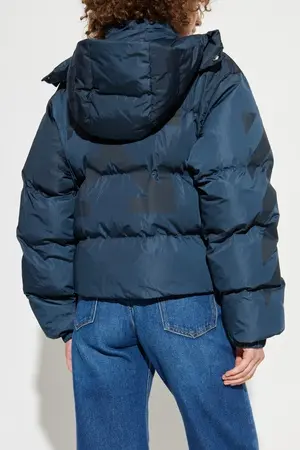 Off-White Insulated Jacket With Detachable Hood