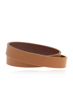 Alexander McQueen Leather Bracelet With Skull Embellishment - Brown