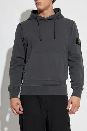 Stone Island Cotton Hoodie - Grey