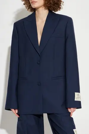 Off-White Loose-fit Blazer - Navy Blue