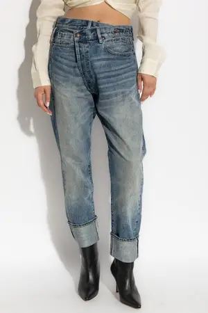 R13 Cuffed Boyfriend Jeans