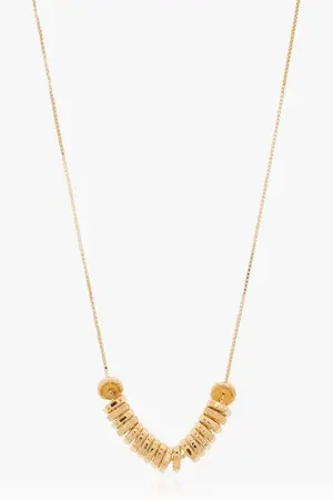 Bottega Veneta Sterling Silver Charm Necklace - Gold