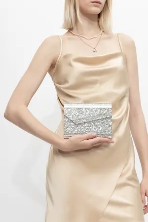 JIMMY CHOO Candy Clutch - Silver