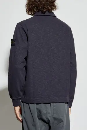 Stone Island Stand-collar Melange Texture Sweatshirt