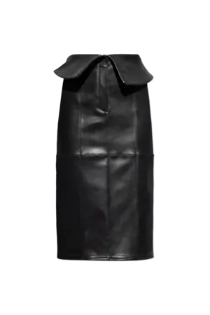 Alexander McQueen Leather Pencil Midi Skirt