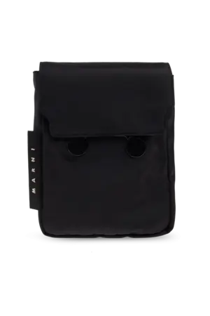 Marni Shoulder Bag With Logo - Black