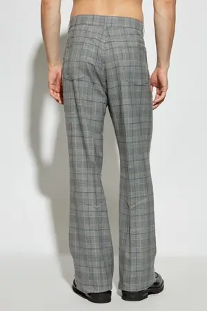 Amiri Plaid Patterned Trousers - Grey