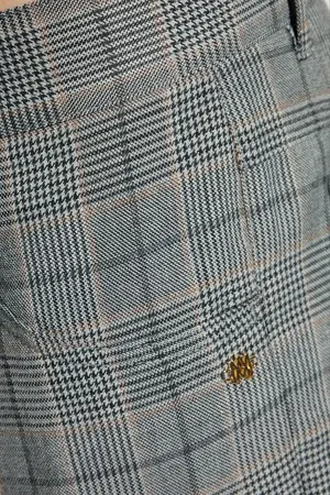 Amiri Plaid Patterned Trousers - Grey