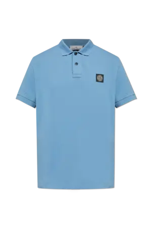 Stone Island Polo With Logo - Blue