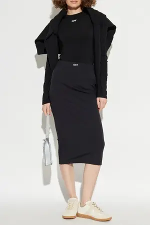 Off-White Pencil Skirt