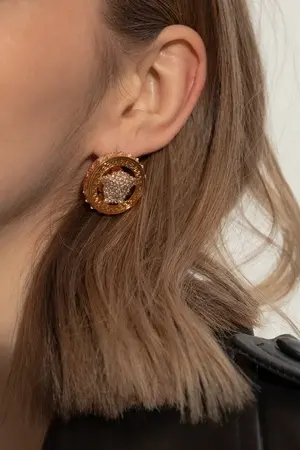 Versace Earrings With Logo And Medusa Motif