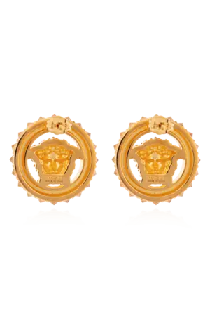 Versace Earrings With Logo And Medusa Motif