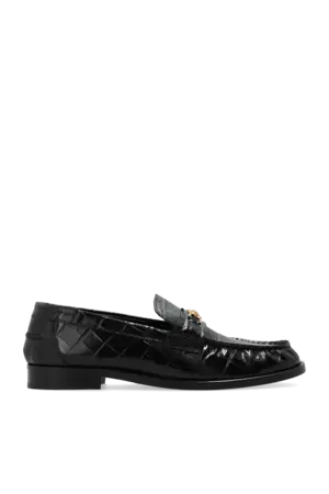 Versace Patent Leather Loafers With Medusa Emblem