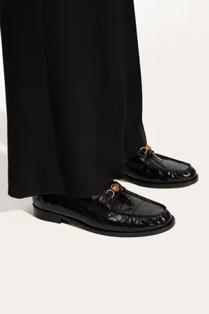 Versace Patent Leather Loafers With Medusa Emblem