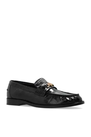 Versace Patent Leather Loafers With Medusa Emblem