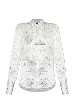 Dsquared2 Tie-neck Silk Shirt