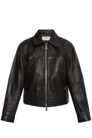 Officine Générale Leather Bomber Jacket