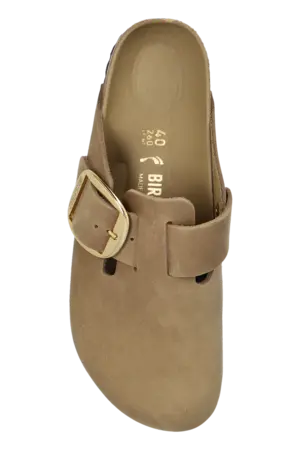 BIRKENSTOCK Boston Big Buckle Slides - Beige