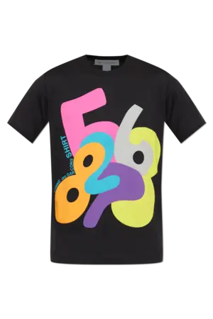 Comme Des Garçons T-shirt With Colorful Print - Black
