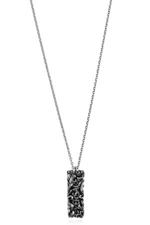 Versace Logo Pendant Necklace - Silver